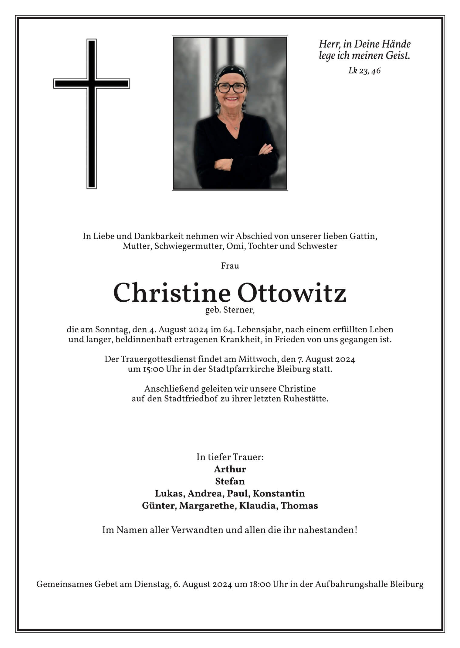 Christine Ottowitz – 04.08.2024 - Stadtgemeinde Bleiburg