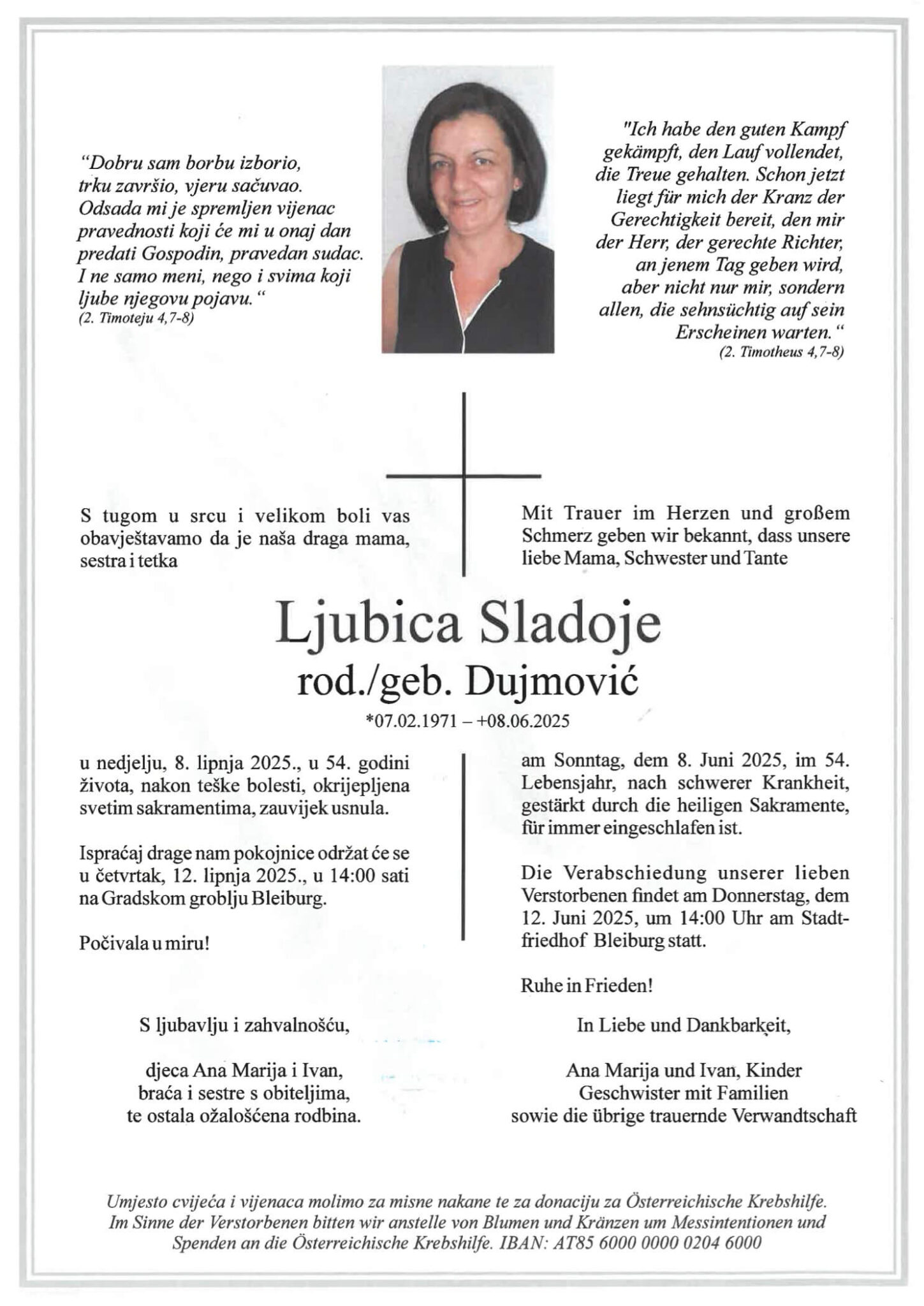 Ljubica Sladoje – 08.06.2025 - Stadtgemeinde Bleiburg